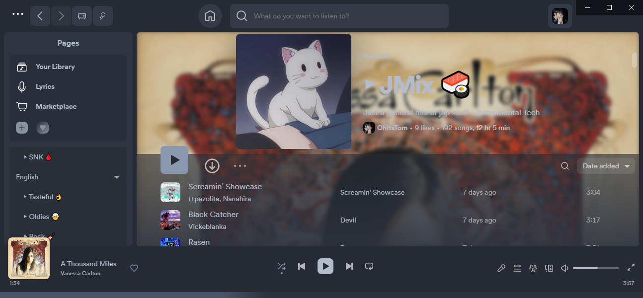 Weird rounding behaviour when scroll down playlists · Issue #103 · Comfy-Themes/Spicetify · GitHub