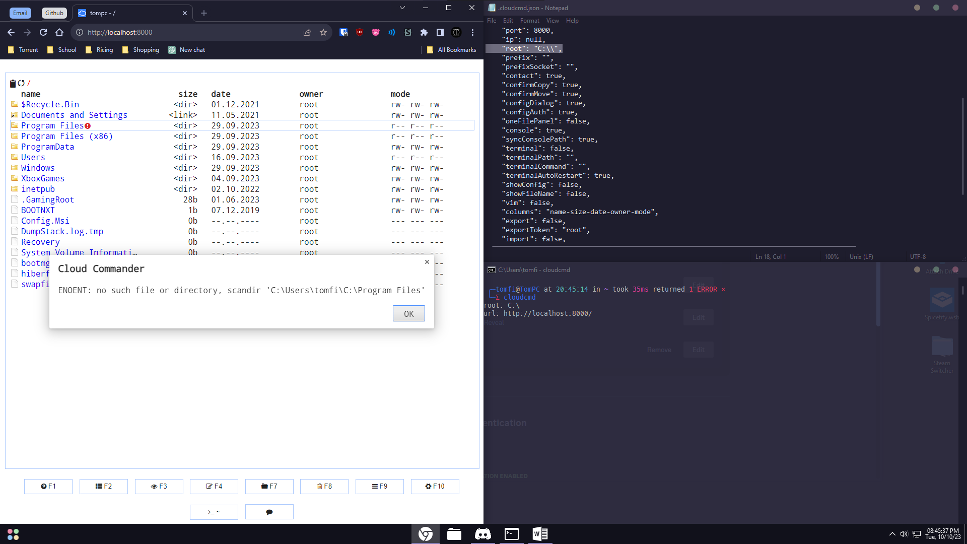 enoent error · Issue #397 · coderaiser/cloudcmd · GitHub