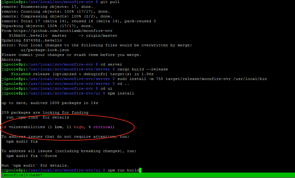 Upgrade on 12/23/2022: 16 vulnerabilities in Node · Issue #251 · scottlamb/moonfire-nvr · GitHub