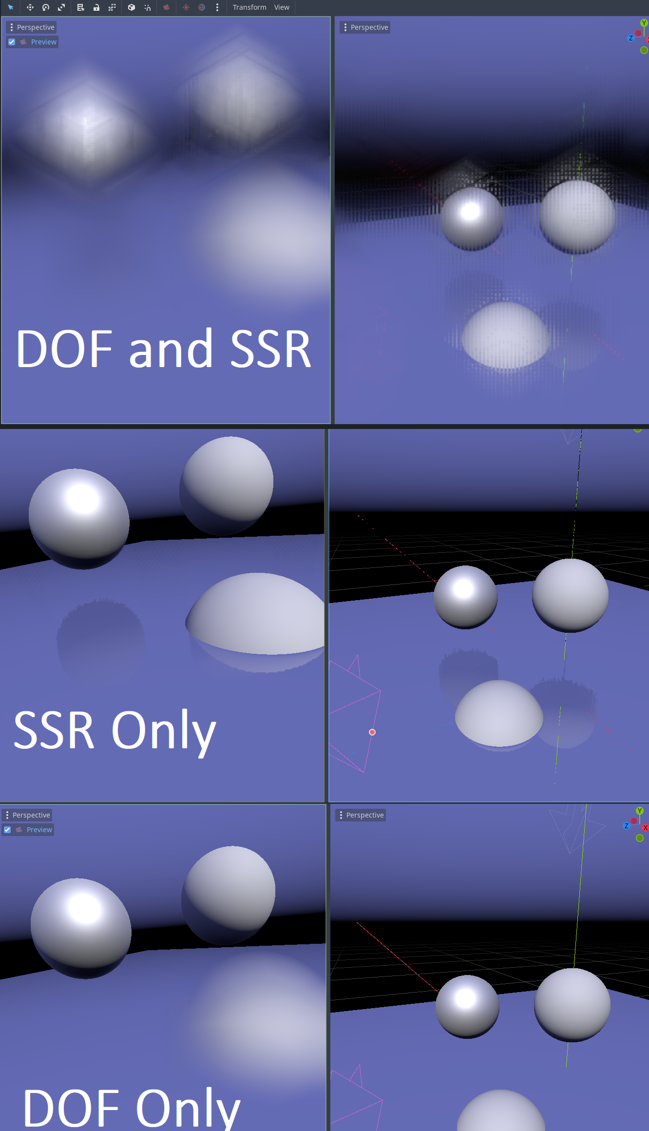 Vulkan: Screen space reflections and depth of field break each other ...