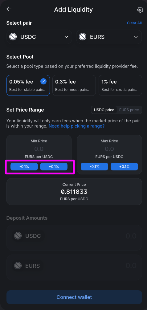 Add Liquidity - % increment buttons underflow error · Issue #1831 · Uniswap/interface · GitHub