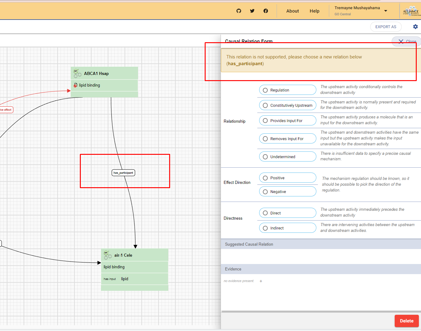 Enable ability to display and delete relations even if no longer in the ...