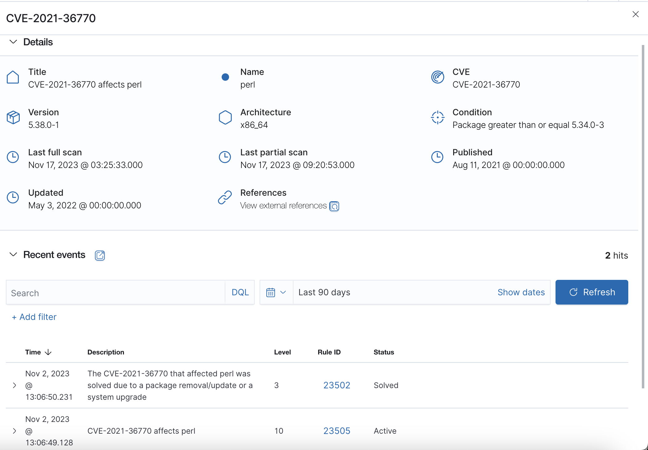 Vulnerability Dashboard Shows Resolved Vulnerabilities · Issue 20318 · Wazuhwazuh · Github