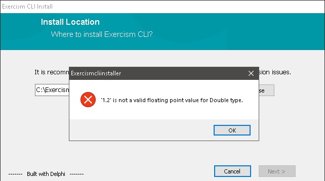 [Windows 10 x64] Error while trying to install Exercism CLI · Issue #35 · exercism/windows ...