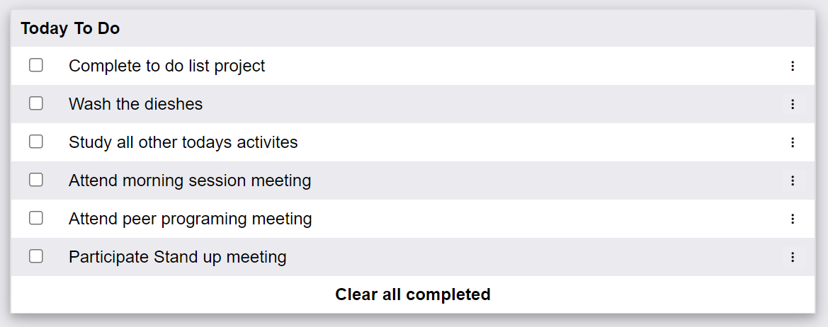 GitHub - Hamayounali/toDoList: The To-Do list application is used to create a list of daily to ...