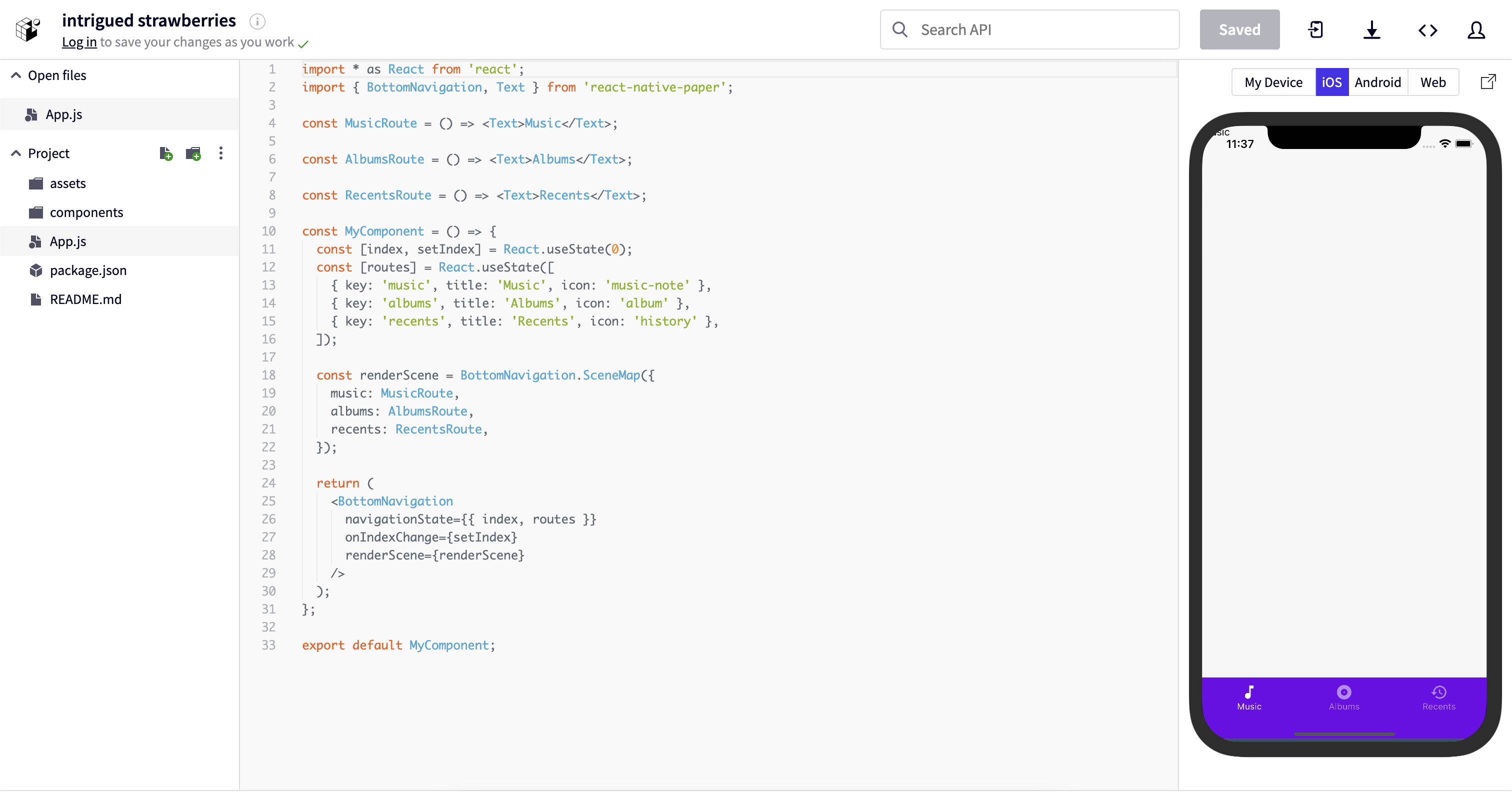 BottomNavigation | The example for BottomNavigation , Icon is not show. · Issue #3299 ...