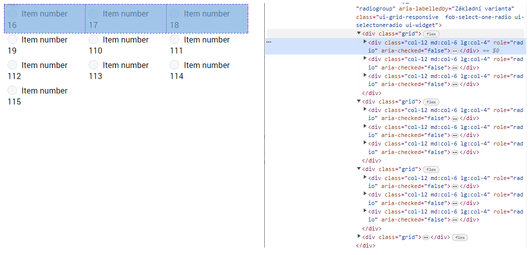 Selectoneradio Flex Layout Multiple Grids · Issue 10712 · Primefacesprimefaces · Github 