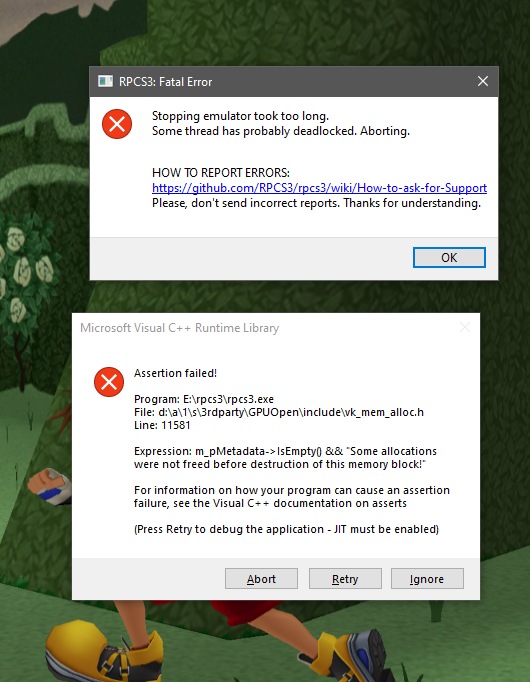 [RPCS3] Kingdom Hearts 1.5 Fatal Error · Issue #8743 · RPCS3/rpcs3 · GitHub