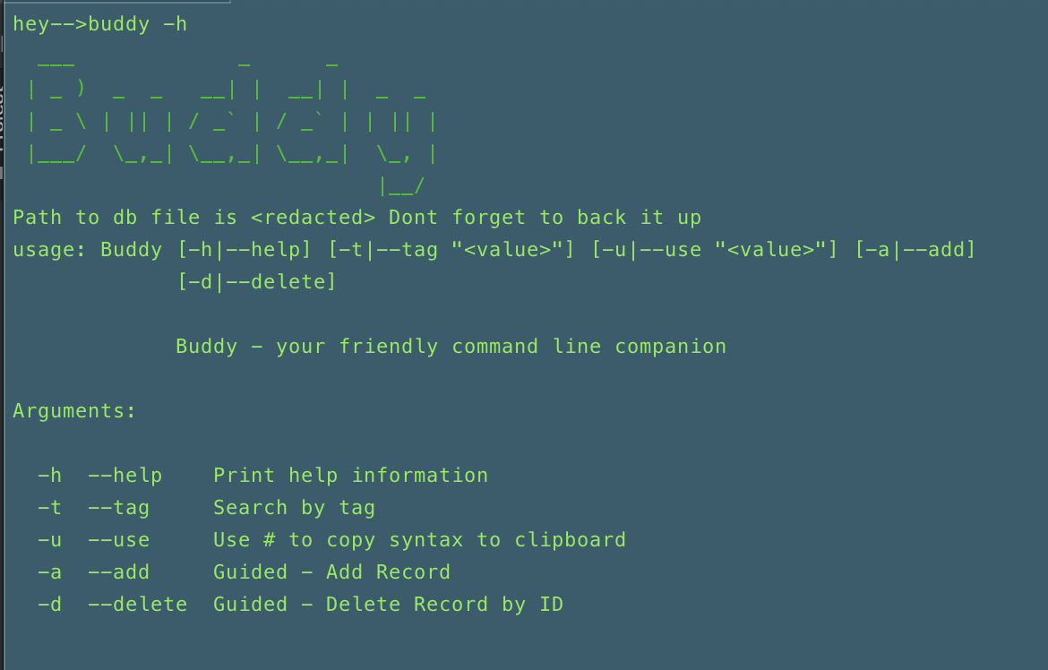 GitHub - Pr0t3an/Buddy: Command Line app with substitution for managing ...