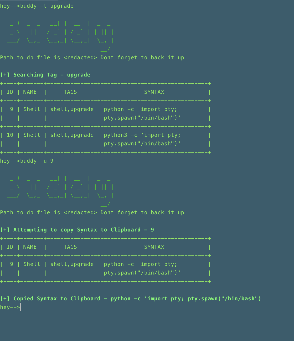 GitHub - Pr0t3an/Buddy: Command Line app with substitution for managing ...
