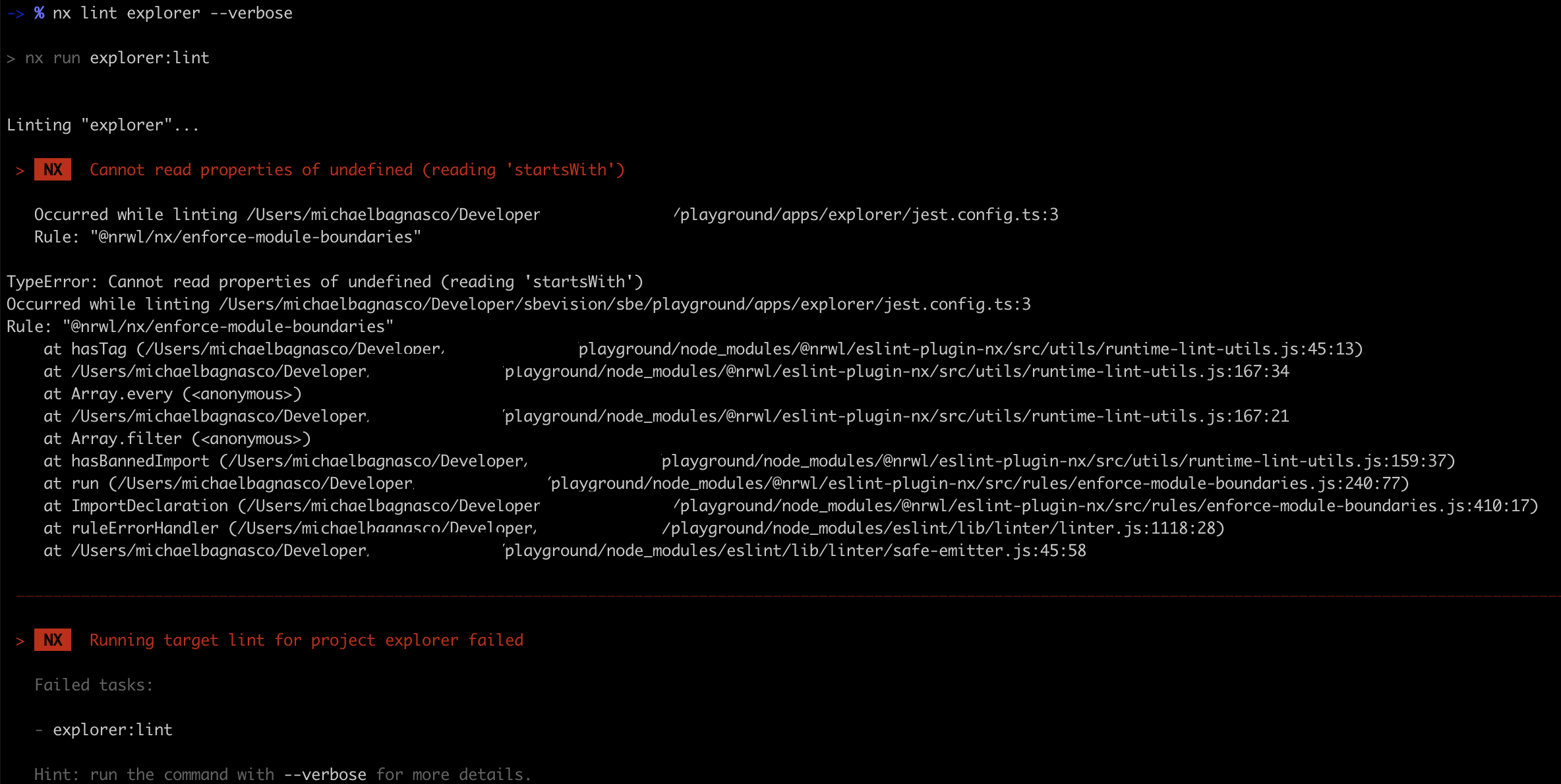 Migrating @nwrl/nx to 15.7.1 breaks linting when enforce-module-boundaries is enabled · Issue ...