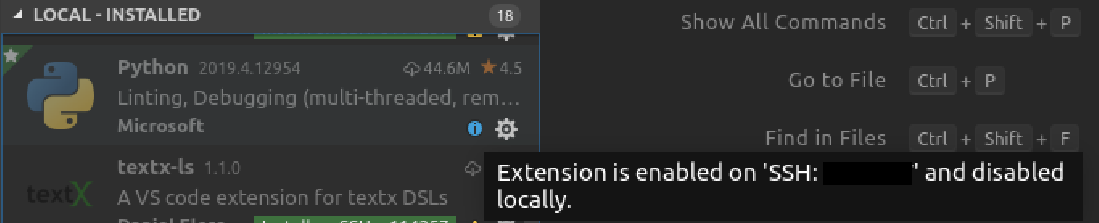 Can't switch Python installation with "Remote Development" · Issue ...