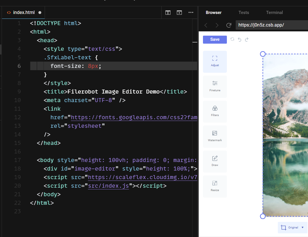how to change font size? · Issue #332 · scaleflex/filerobot-image-editor · GitHub