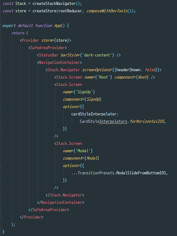 When use [ TransitionPresets.ModalSlideFromBottomIOS ] keyboard dismiss ...