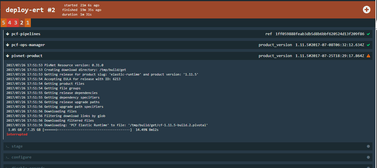 PCF install scripts with config broken out from stage causing duplicate downloads · Issue #156 ...
