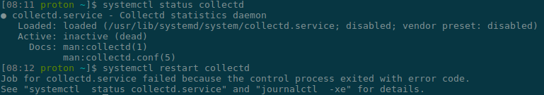 Failed to start collectd statistics daemon · Issue #2655 · collectd ...