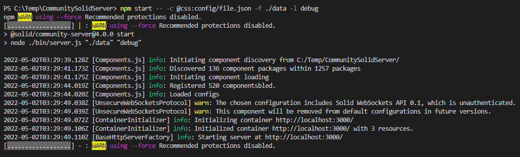 Cannot log debug-level message on Windows · CommunitySolidServer CommunitySolidServer ...