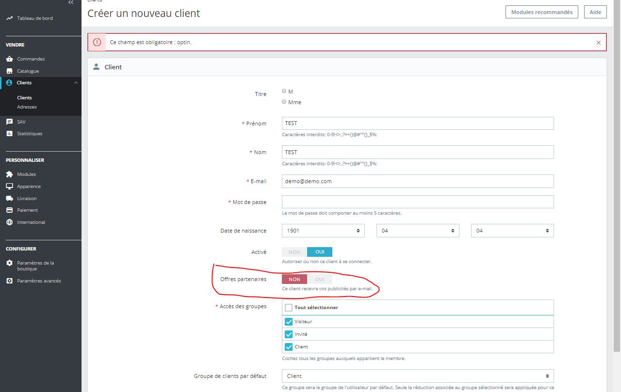 Create a new client · Issue #14918 · PrestaShop/PrestaShop · GitHub