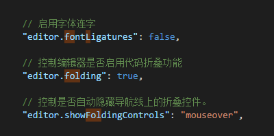 vscode comes with the code to fold / shrink line / change the ...