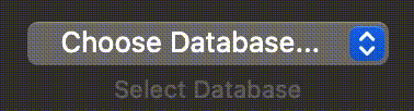 "Select Database" toolbar label changes color on first click · Issue ...