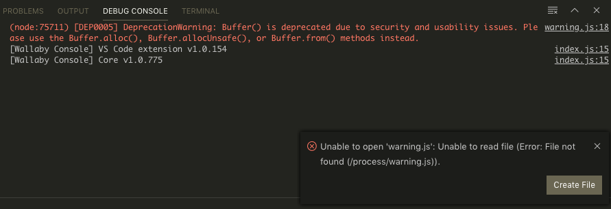 Unable to open warning.js · Issue #84127 · microsoft/vscode · GitHub