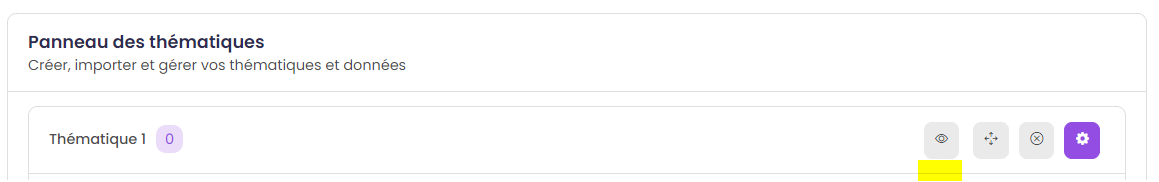 Module Thématiques & données - Gestion de l'affichage par défaut des thématiques et couches ...