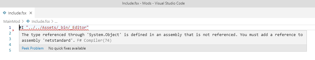 Fsac Error Message Must Add A Reference To Assembly Netstandard