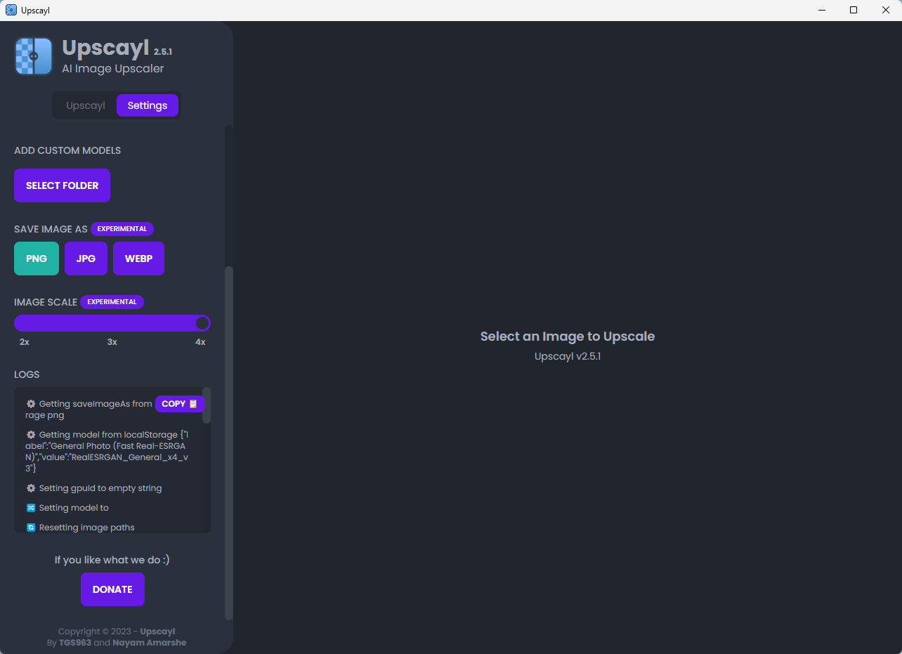 Add a check update button in settings page. · Issue #345 · upscayl/upscayl · GitHub
