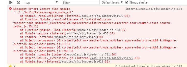 卡住了 集成sdk报错 · Issue #18 · AgoraIO-Community/Agora-Electron-Quickstart · GitHub