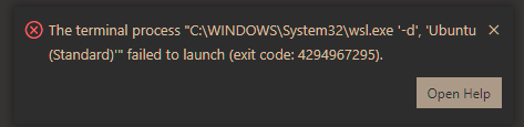 Terminal profile WSL 1 doesn't work (exit code 4294967295) · Issue #120464 · microsoft/vscode ...