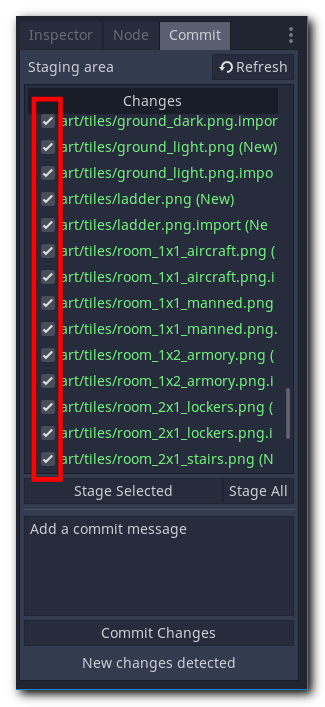 Don't select all files by default in the VCS commit dock (or provide a way to select/unselect ...