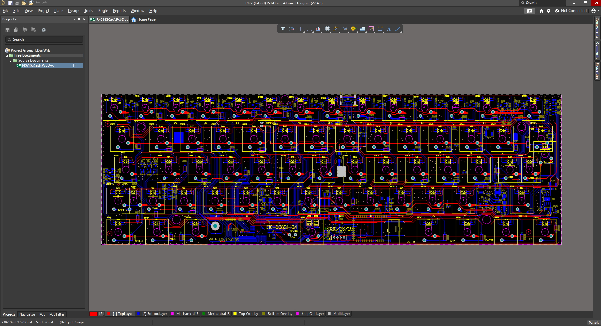 GitHub - 0xYuzko/RK61-PCB: PCB and gerber files