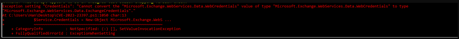 CVE-2023-23397.ps1 unable to import Microsoft.Exchange.WebServices.dll · Issue #1582 · microsoft ...