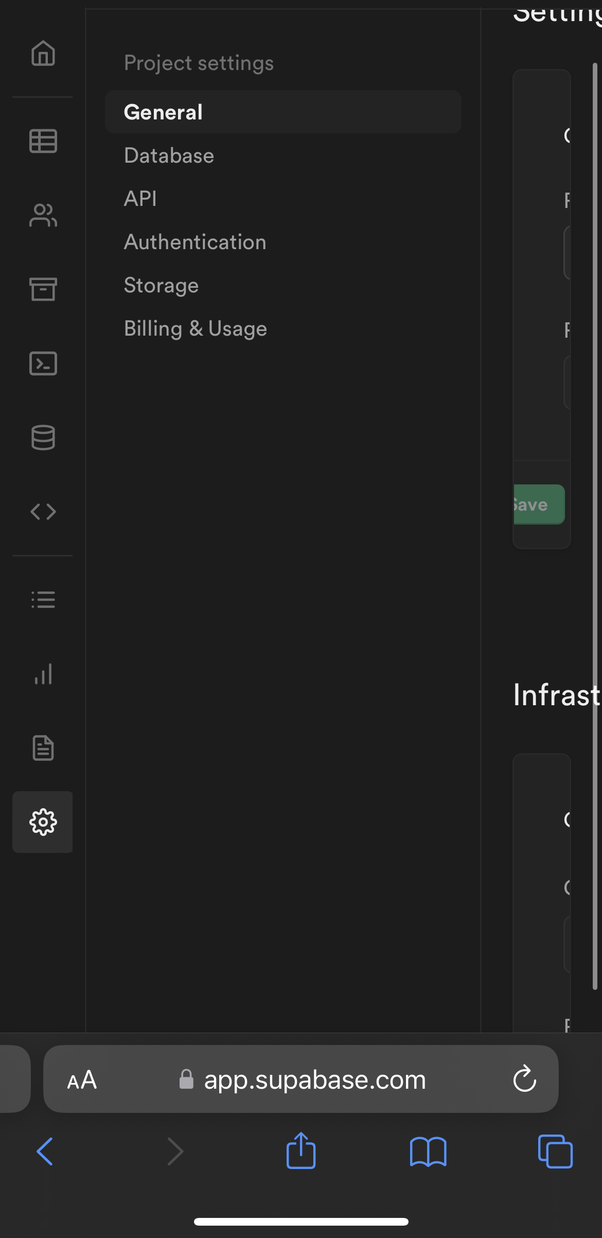 Project Dashboard Unusable On Mobile · Issue 9018 · Supabase Supabase · Github
