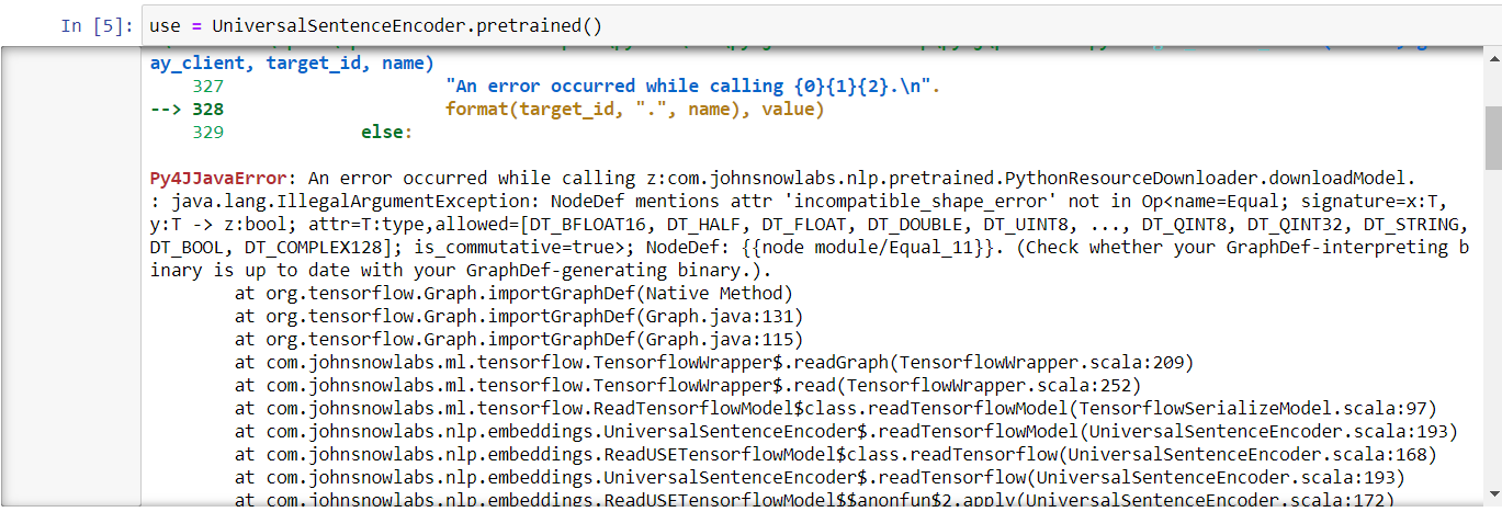 NerDLModel: Could not initialize class org.tensorflow.Graph Error · Issue #982 · JohnSnowLabs ...