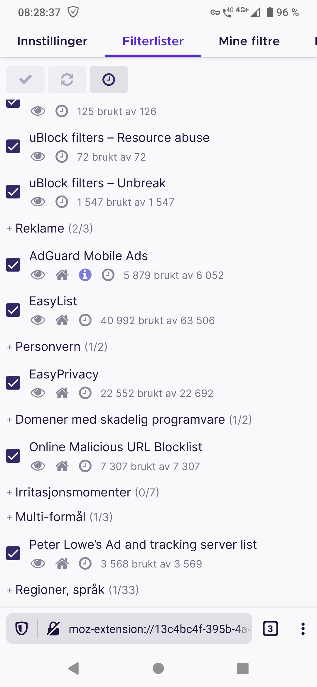 (Firefox Nightly for Android) uBO discards large amounts of entries from some lists, especially ...