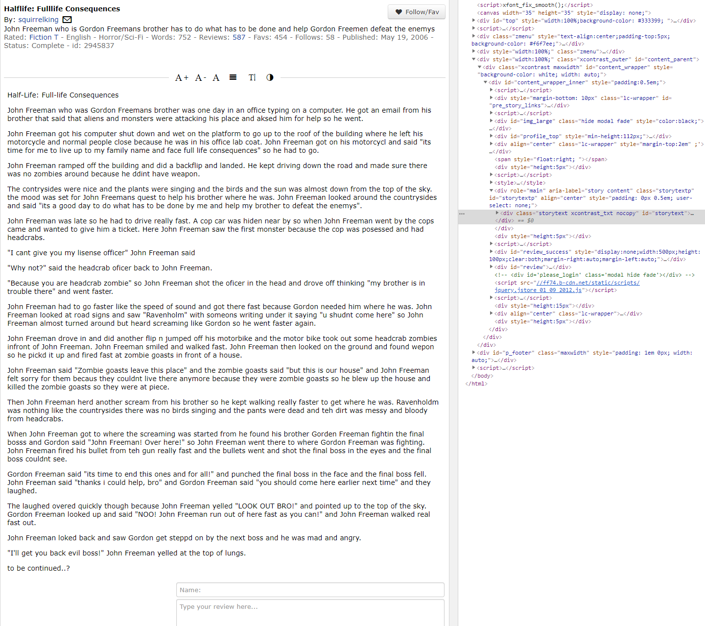 [Annoyance] fanfiction.net · Issue #260 · NanoAdblocker/NanoFilters · GitHub