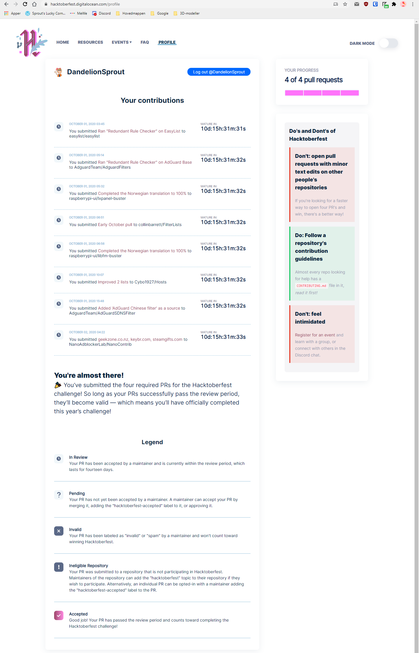 Make this repo Hacktoberfest-compatible according to its new rules ...