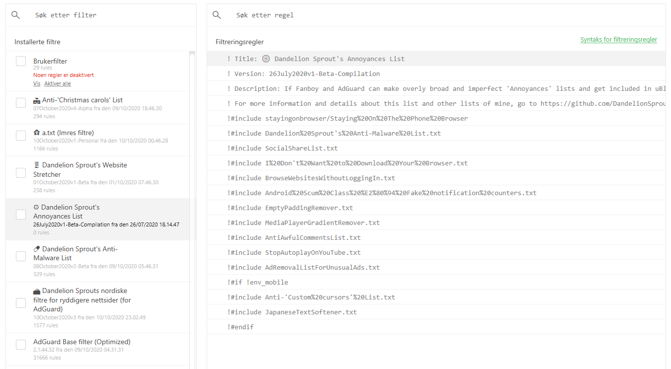 Add support for "!#include" in non-included filterlists · Issue #1358 ...