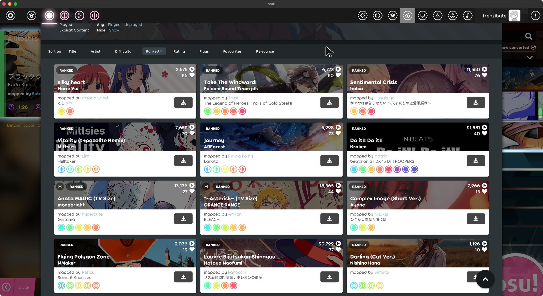 Star ratings colour doesn't match new osu-web spectrum · Issue #14118 ...