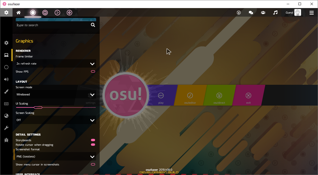 UI issues while running on Fullscreen Mode · Issue #4621 · ppy/osu · GitHub
