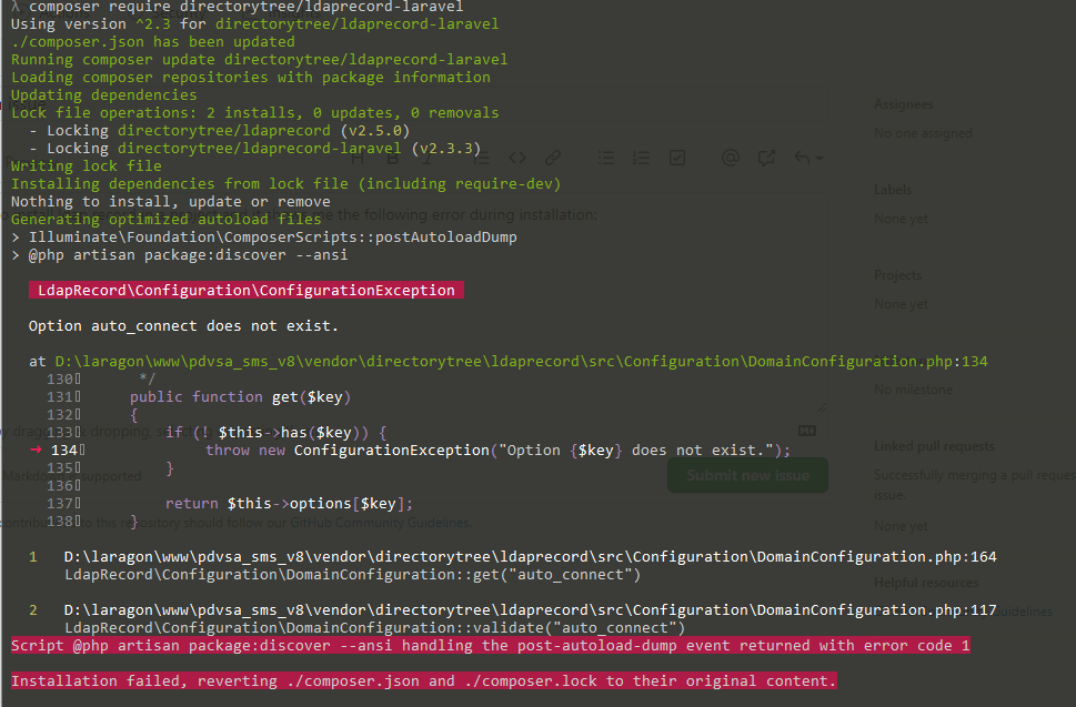Instalation Issue · Issue 302 · Directorytree Ldaprecord · Github