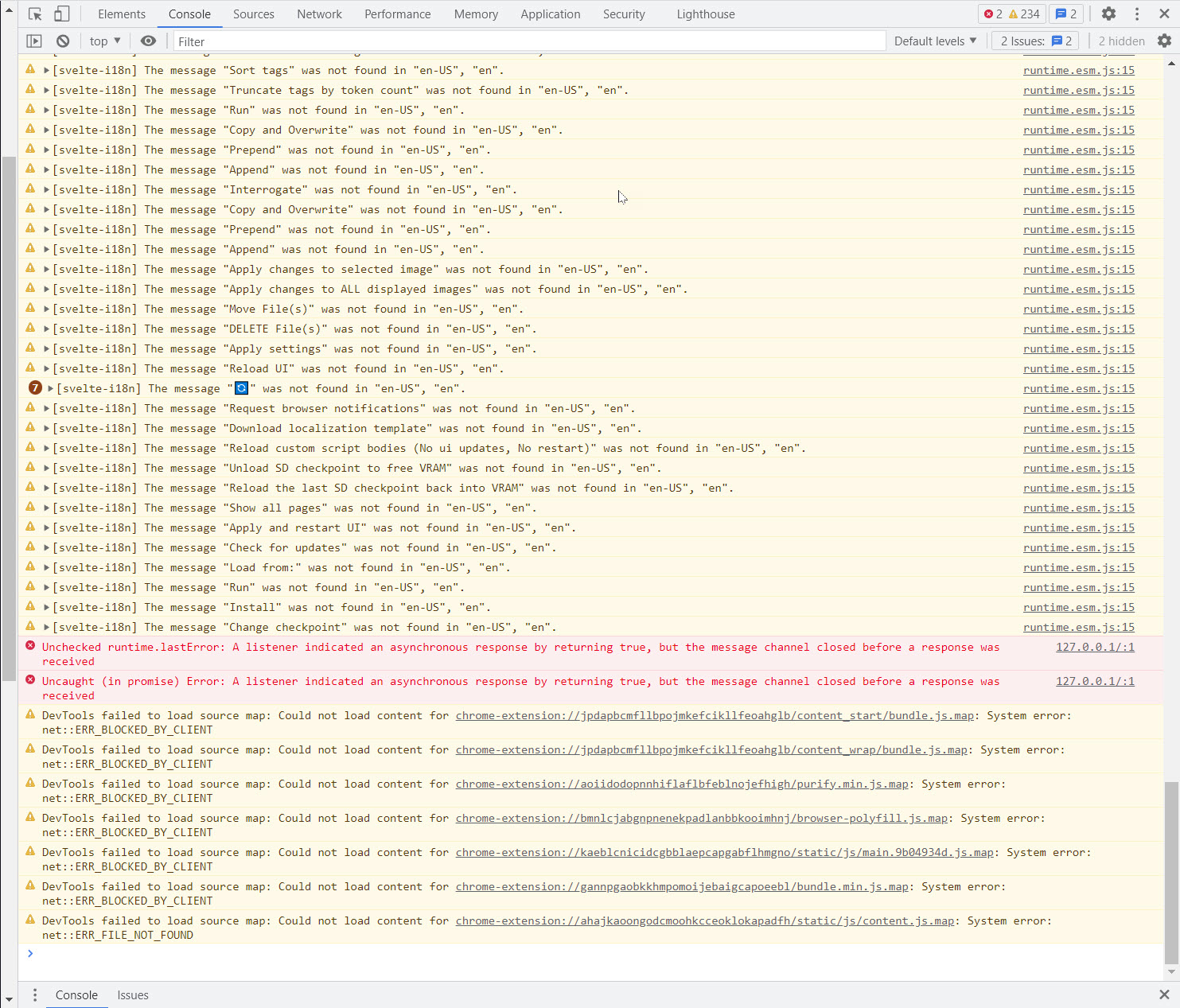"Read caption from selected image" and "Interrogate selected image" sub tab not working. · Issue ...