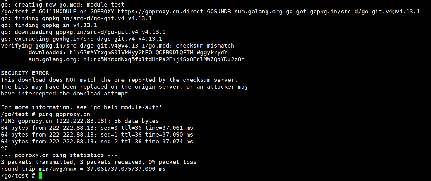 checksum mismatch · Issue #46 · goproxy/goproxy.cn · GitHub