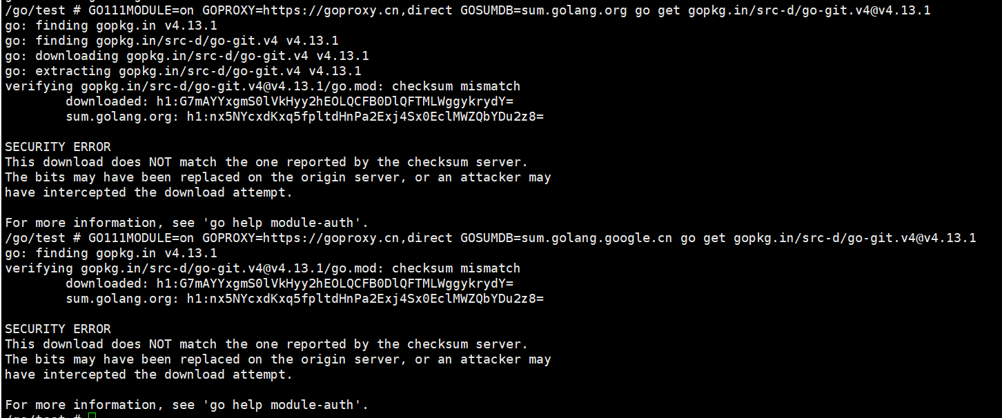 checksum mismatch · Issue #46 · goproxy/goproxy.cn · GitHub