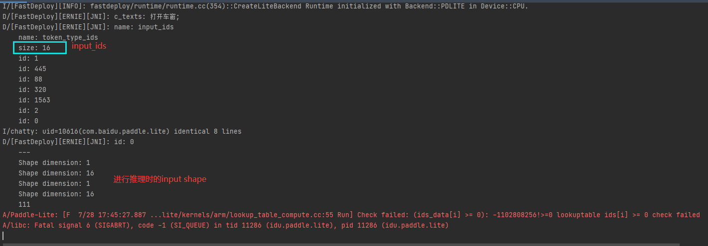 [Question]: ernie-3.0-tiny 在Android上运行，无法推理 · Issue #6549 · PaddlePaddle/PaddleNLP · GitHub