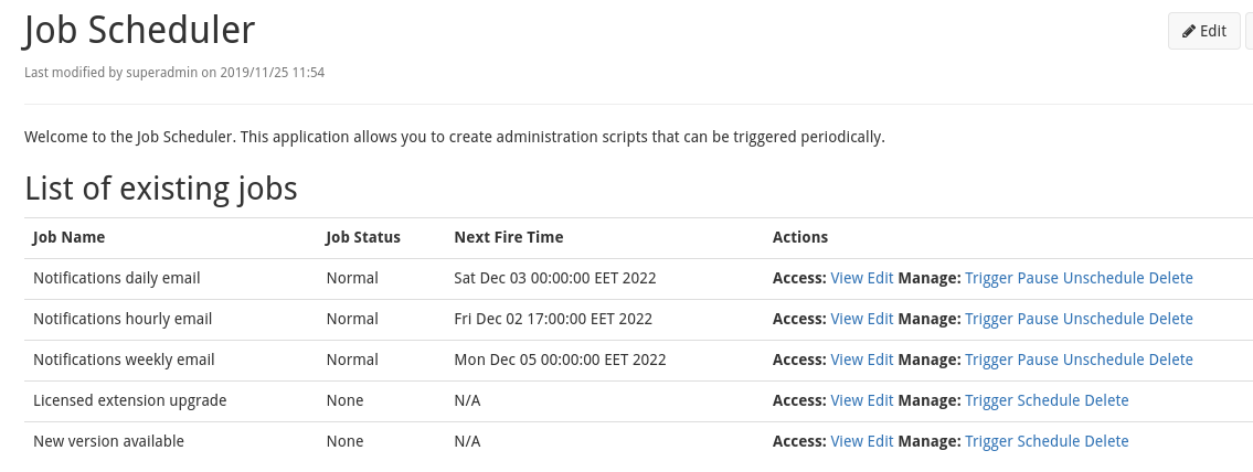 Licensing scheduler jobs are not automatically scheduled if are added ...