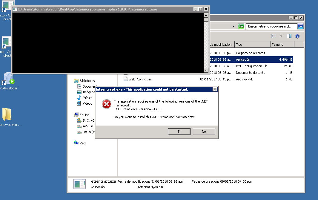 Run letsencrypt-win-simple 1.9.8.4 in Windows Server 2008 R2 · Issue #739 · win-acme/win-acme ...