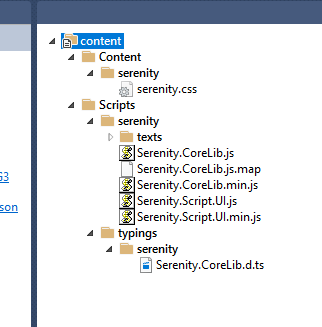 [Question] Serenity.Scripts .net core 2.2 / 3.1 does not include script ...