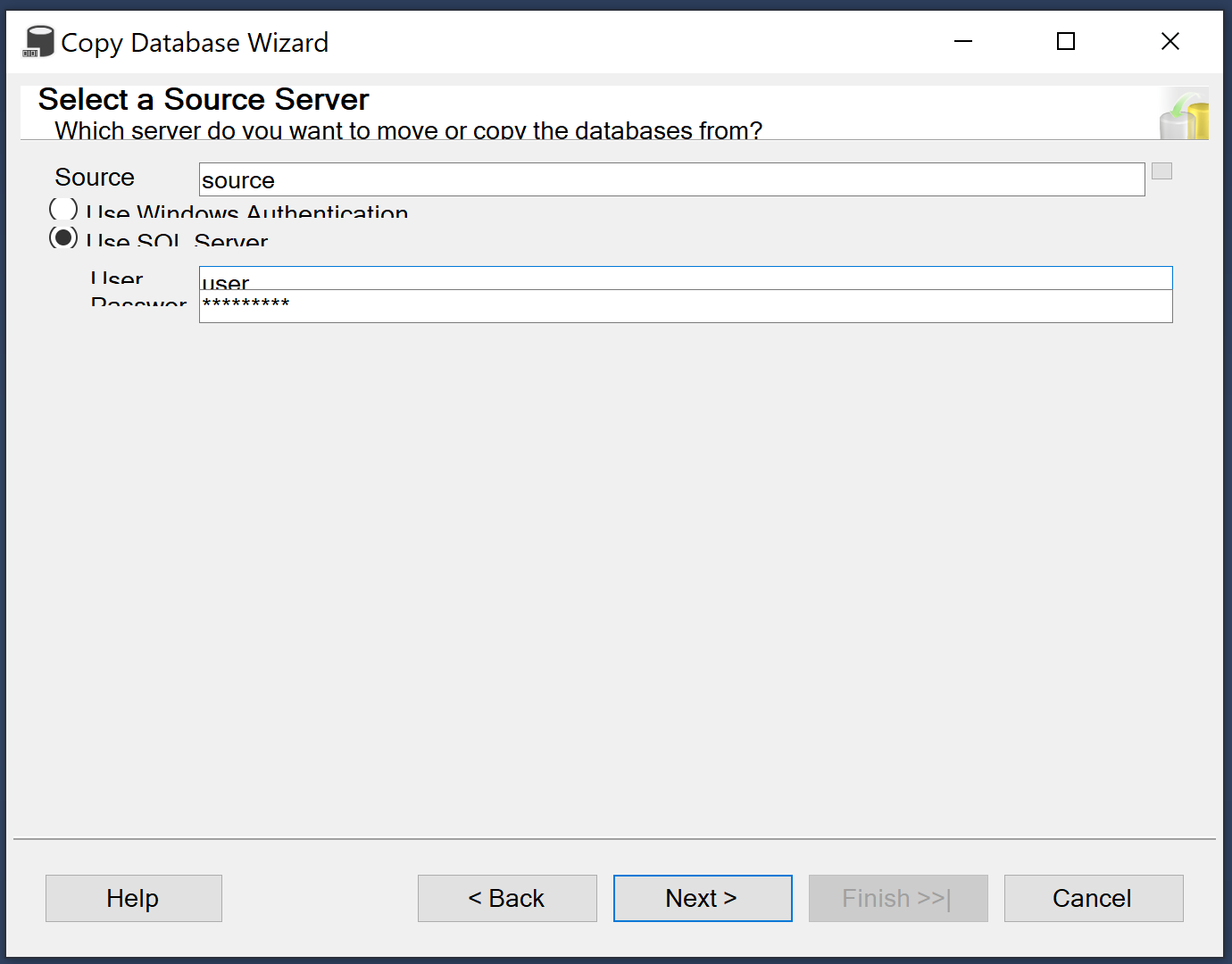 Copy Database Wizard - Display Issues with Overlapping Elements · Issue ...